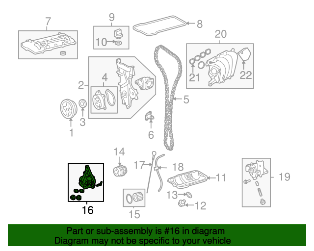 15609-37020 - Engine Oil Filter Housing 2008-2014 Toyota | Longo Toyota ...