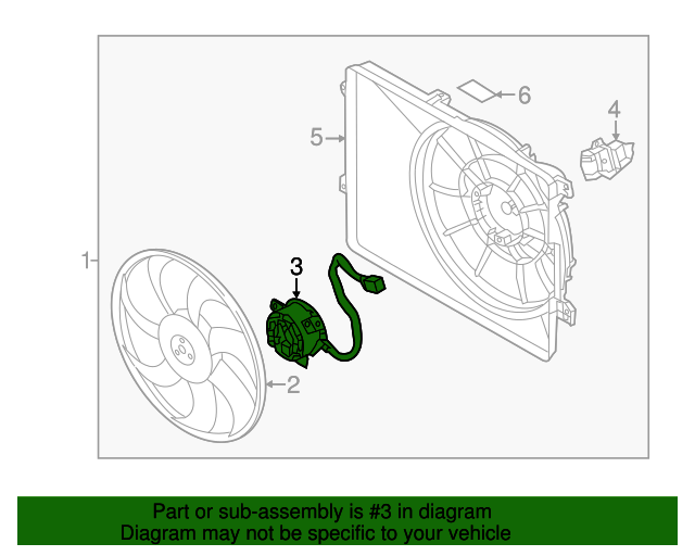 25386-2S500 - Fan Motor 2011-2016 Kia Sportage | Kia.Parts Store
