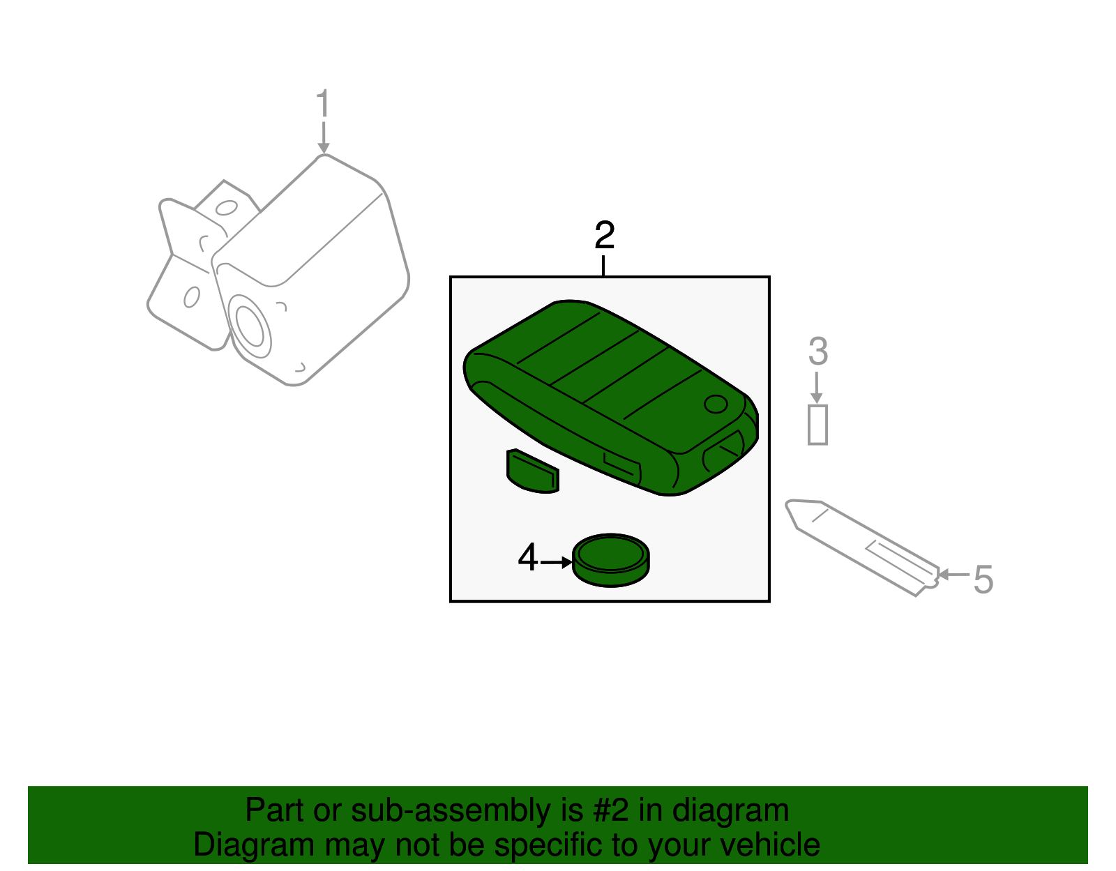 2021 Kia Rio Keyless Entry Transmitter 95440-H9100 | Kia Automotive Parts