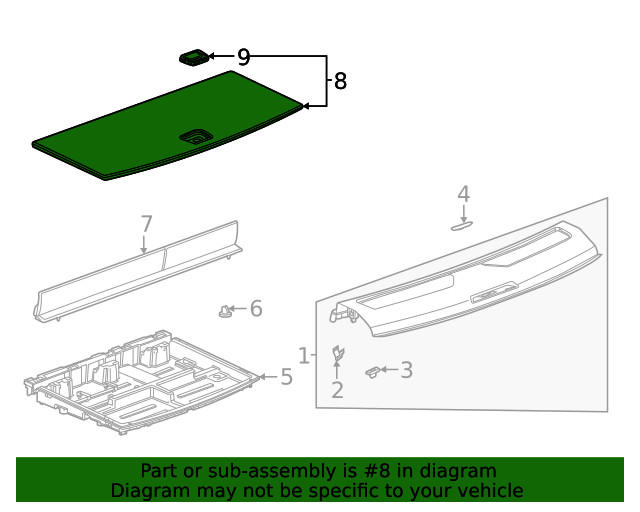 GM 86820175 Fawn Load Floor Trim Panel | Genuine GM & AC Delco OEM ...