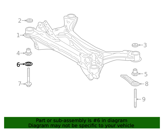 52273-06050 - Suspension Cross-Member Stopper - 2018-2024 Toyota | OEM ...
