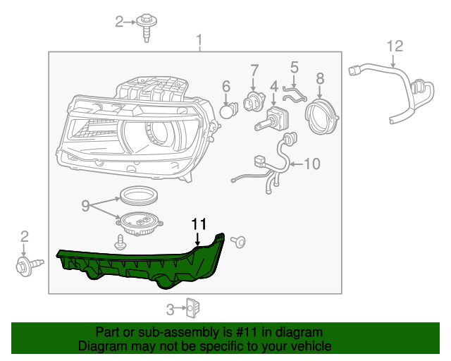 2014-2015 Chevrolet Camaro Bracket - Driver's Side (LH) 23187859 ...