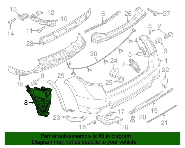 2011-2014 Porsche Cayenne Bumper Guide 958-505-377-00 | AutoNationParts.com