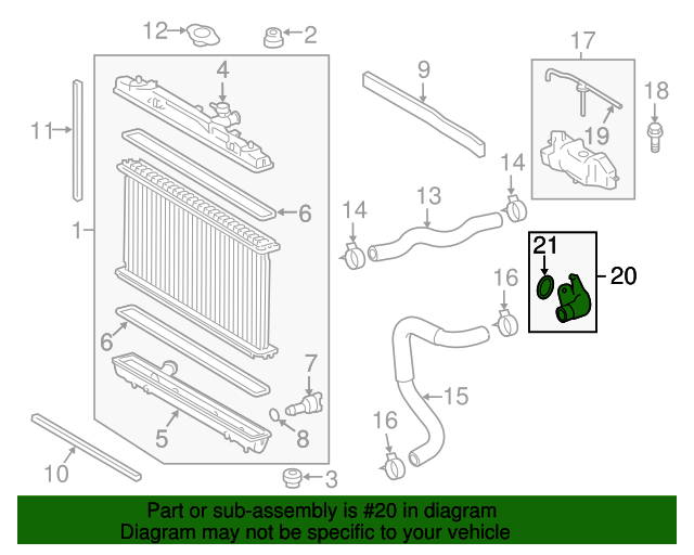 16031-36010 - Thermostat Unit For 2013-2018 Lexus ES300h | Lexus OE Parts
