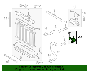 16031-36010 - Thermostat Unit For 2013-2018 Lexus ES300h | Lexus OE Parts