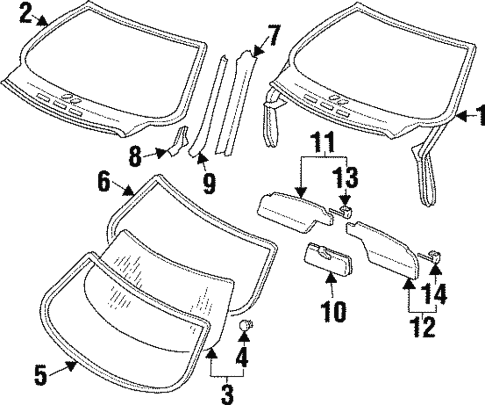 1995-1998 Porsche 911 Windshield 993-541-111-06 | Sunset Porsche Parts