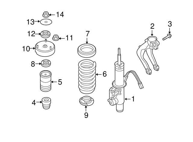 31336771516 - 2007-2014 BMW Strut Bumper (31-33-6-771-516) | BMW of ...