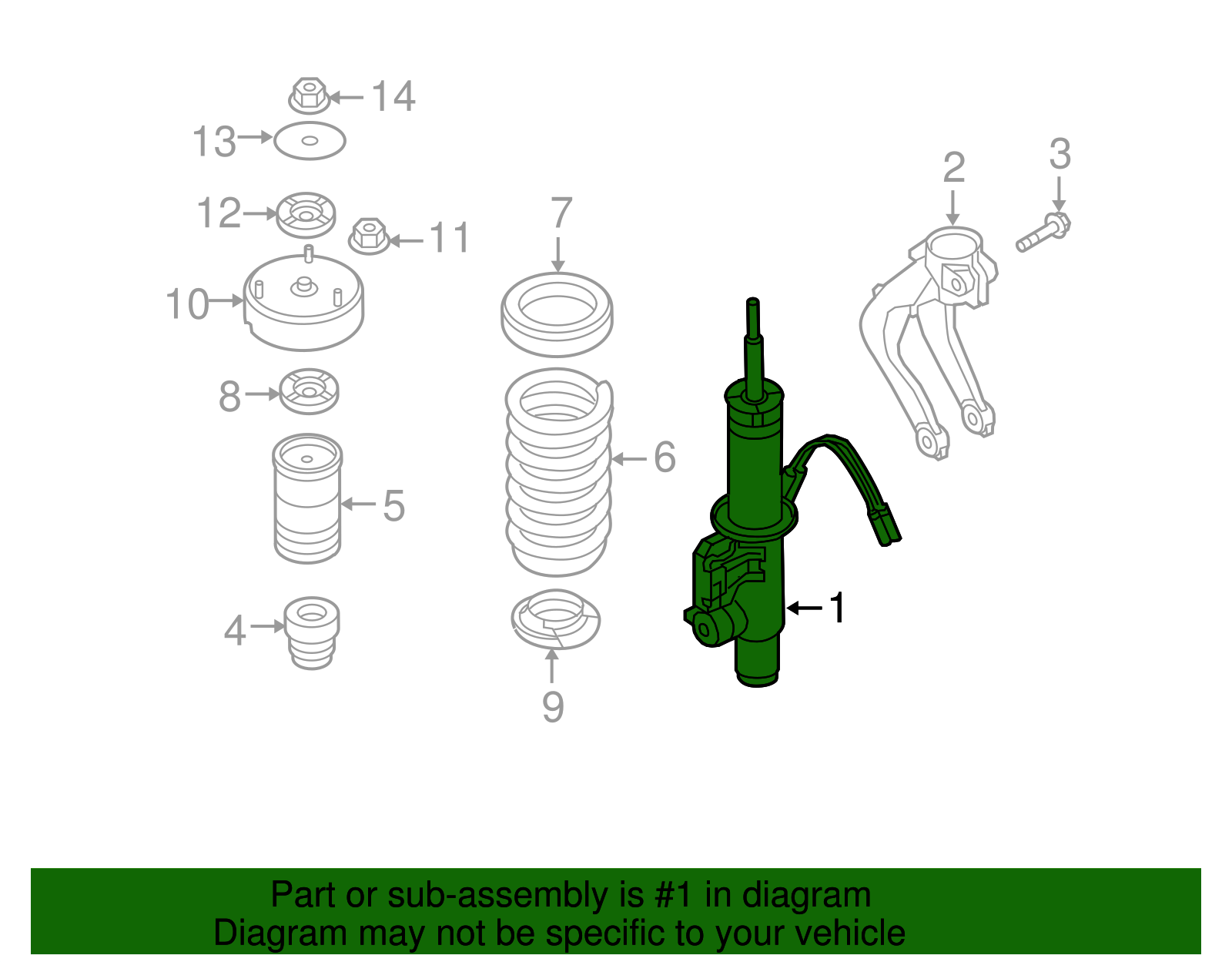 37-11-6-794-534 - Suspension Strut - 2007-2010 BMW X5 | Buy BMW Parts Now