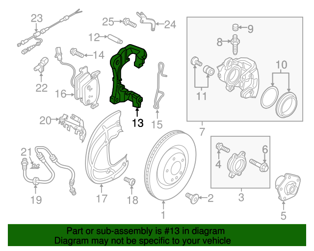 2017-2023 Audi Caliper Mount 8W0-615-125 | Audi USA Parts