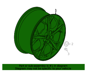 2020-2023 Chevrolet Corvette 19x8.5 Aluminum Front Wheel 84600212 GM ...