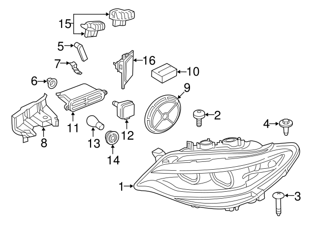 63-11-7-388-938 - Headlamp Assembly 2014-2017 BMW | Braman BMW & MINI Parts