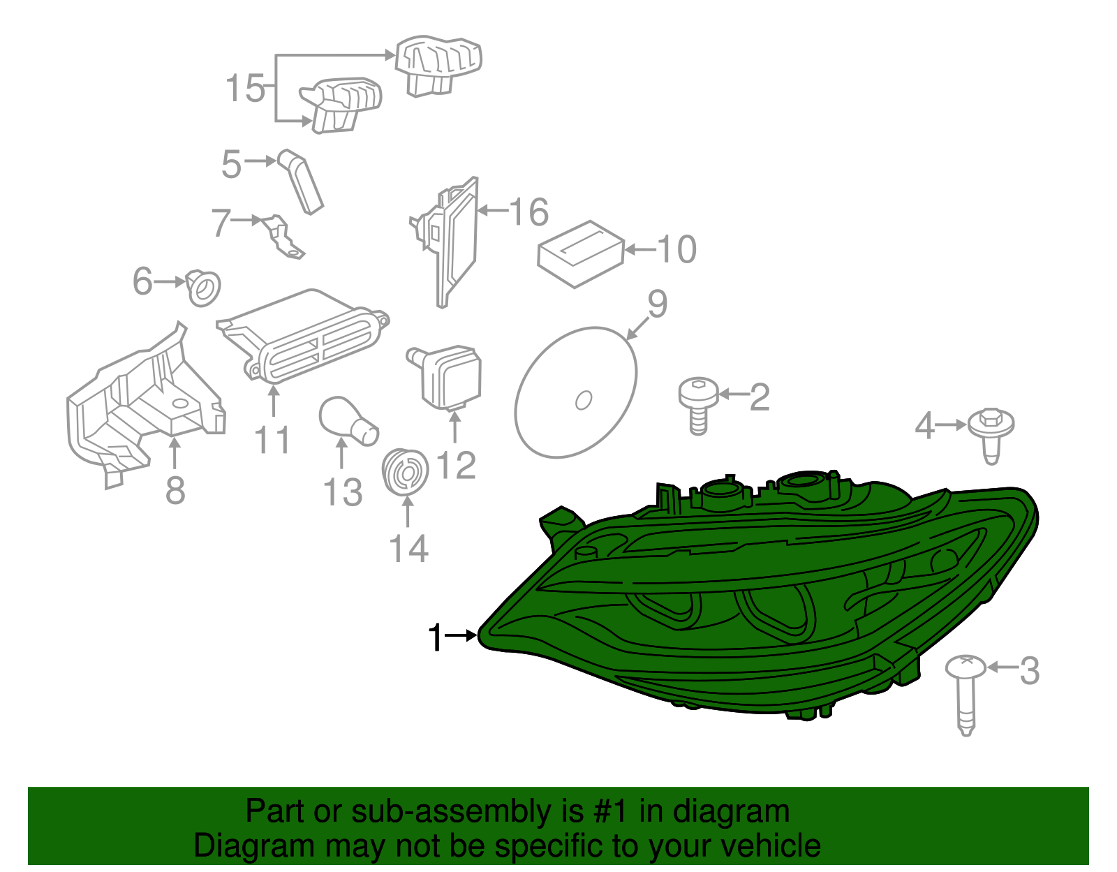 Genuine BMW 63-11-7-388-931 | Headlamp Assembly | FREE Shipping on Most ...