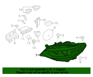 63-11-7-388-931 - Headlamp Assembly - 2014-2017 BMW | BMWPartsHub