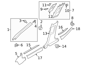 2017-2024 Hyundai Windshield Pillar Trim Clip 85815-C1100 | OEM Parts ...