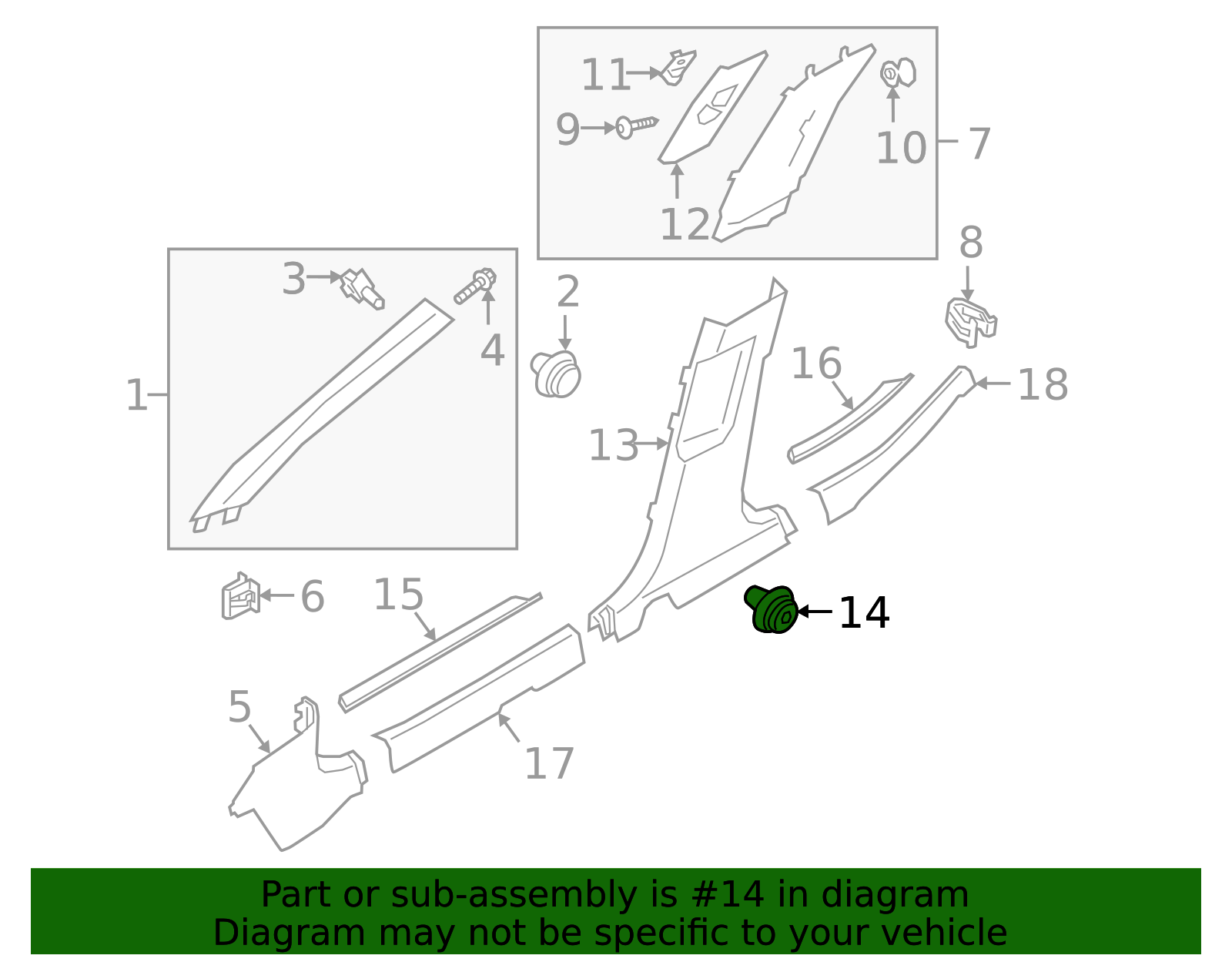 1999-2025 Hyundai Body B-Pillar Trim Panel Clip 82315-2P000 | Joseph ...