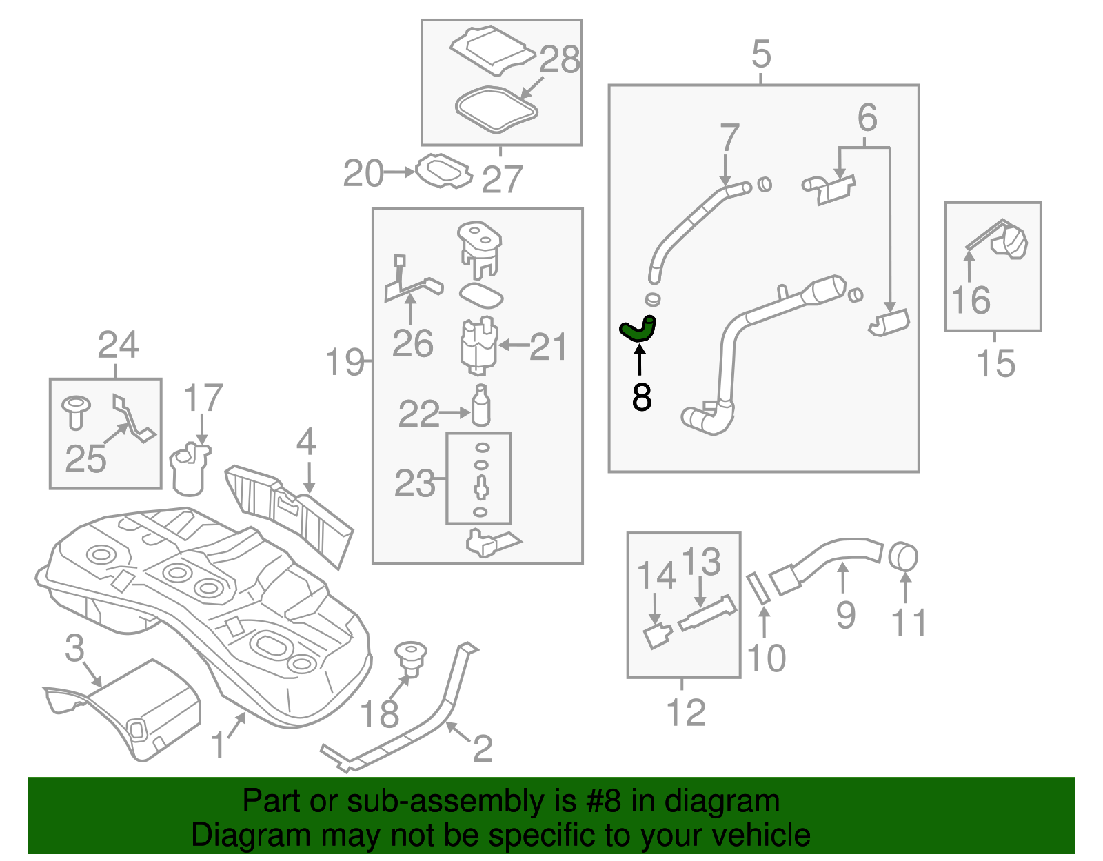 31460-3M100 - Fuel Tank Vent Hose 2011-2016 Hyundai Equus | AutoNation ...