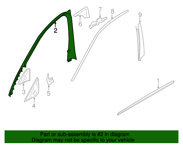 51-33-7-177-626 - Door Window Molding 2009-2015 BMW | AutoNationParts.com