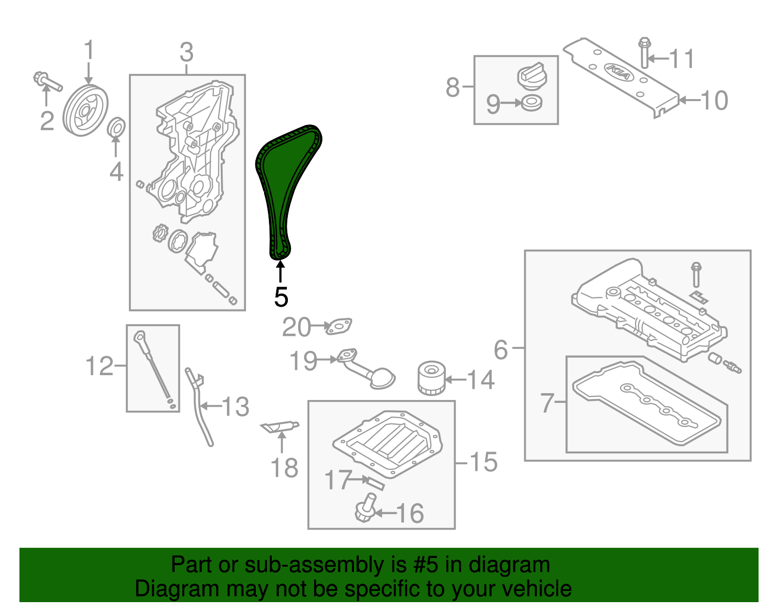 24321-2B200 - Timing Chain 2010-2012 Kia Soul | Kia.Parts Store