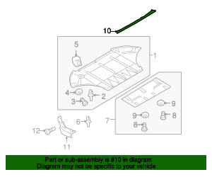 2004-2009 Audi Radiator Support Splash Shield Bracket 4E0-825-241-D ...