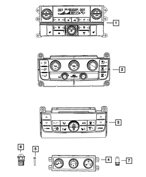 Air Conditioner and Heater Controls for 2014 Chrysler Town & Country ...