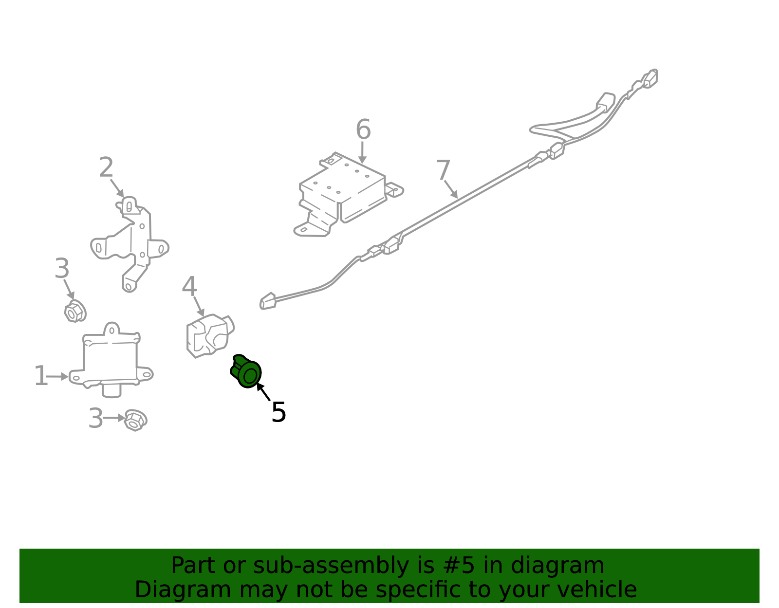 87623XC00A - 2019-2024 Subaru Ascent - Reverse Sensor Cap | Subaru Parts HQ