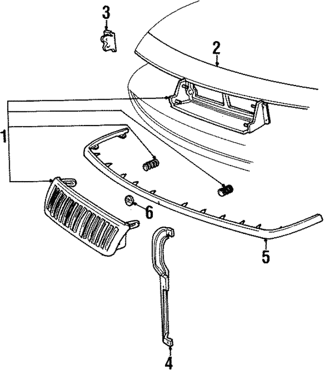 1992-1994 Mercury Grand Marquis Grille Asm Radiator F2MY8200A ...