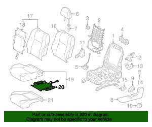 Toyota Seat Cushion Heater 87510-04060 | Auto Parts