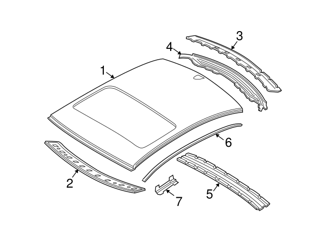 2004-2010 BMW Roof Molding 51-13-7-115-192 | OEM Parts Online