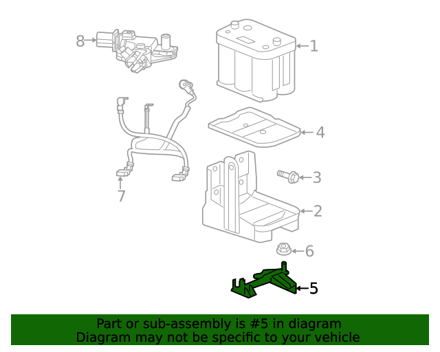 2009-2020 Dodge Journey Battery Retainer 5116495ab | TascaParts.com