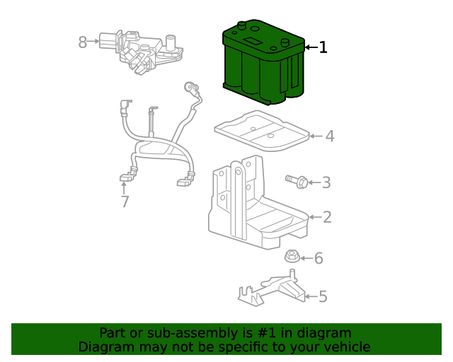 BB86F101AA - Vehicle Battery 1995-2020 Mopar | Mopar Factory Parts ...