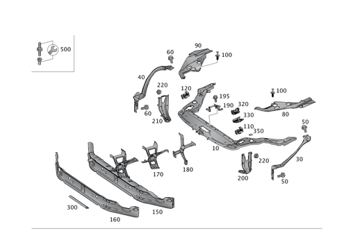 Front Stiffening and Radiator Support for 2018 Mercedes-Benz SLC43 AMG ...