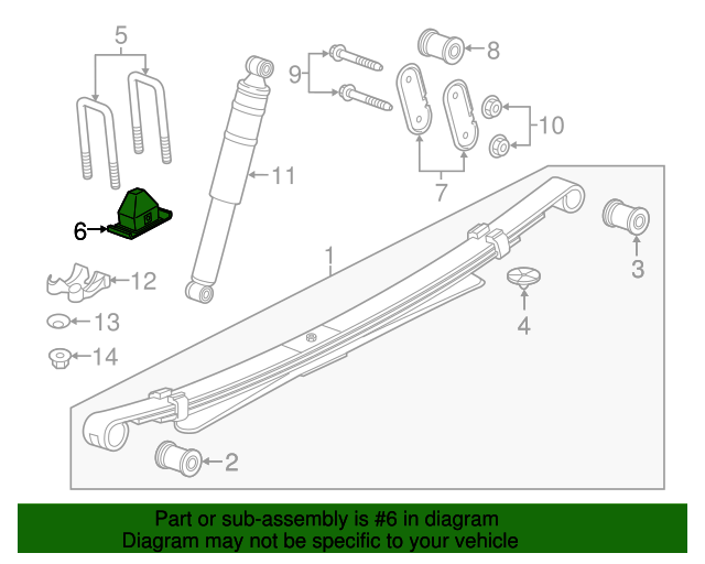 2015-2021 GM Leaf Spring Bumper 23203561 | GMPartsDirect.com