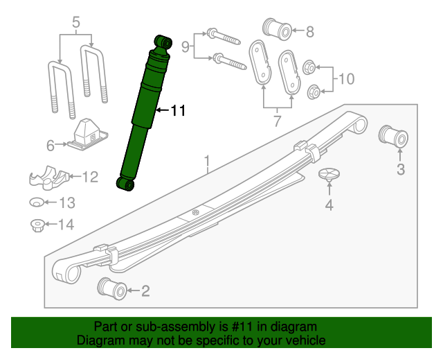 2015-2022 GM Rear Shock Absorber 23376639 GM | GMPartsDirect.com