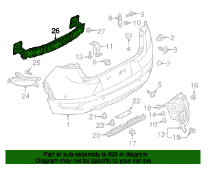 2016-2019 Mazda CX-3 Reinforced Rear Bumper DB4F-50-260 | TascaParts.com