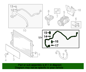 2017-2019 Volkswagen Beetle A/C Refrigerant Liquid Hose 5C0-816-741-K ...