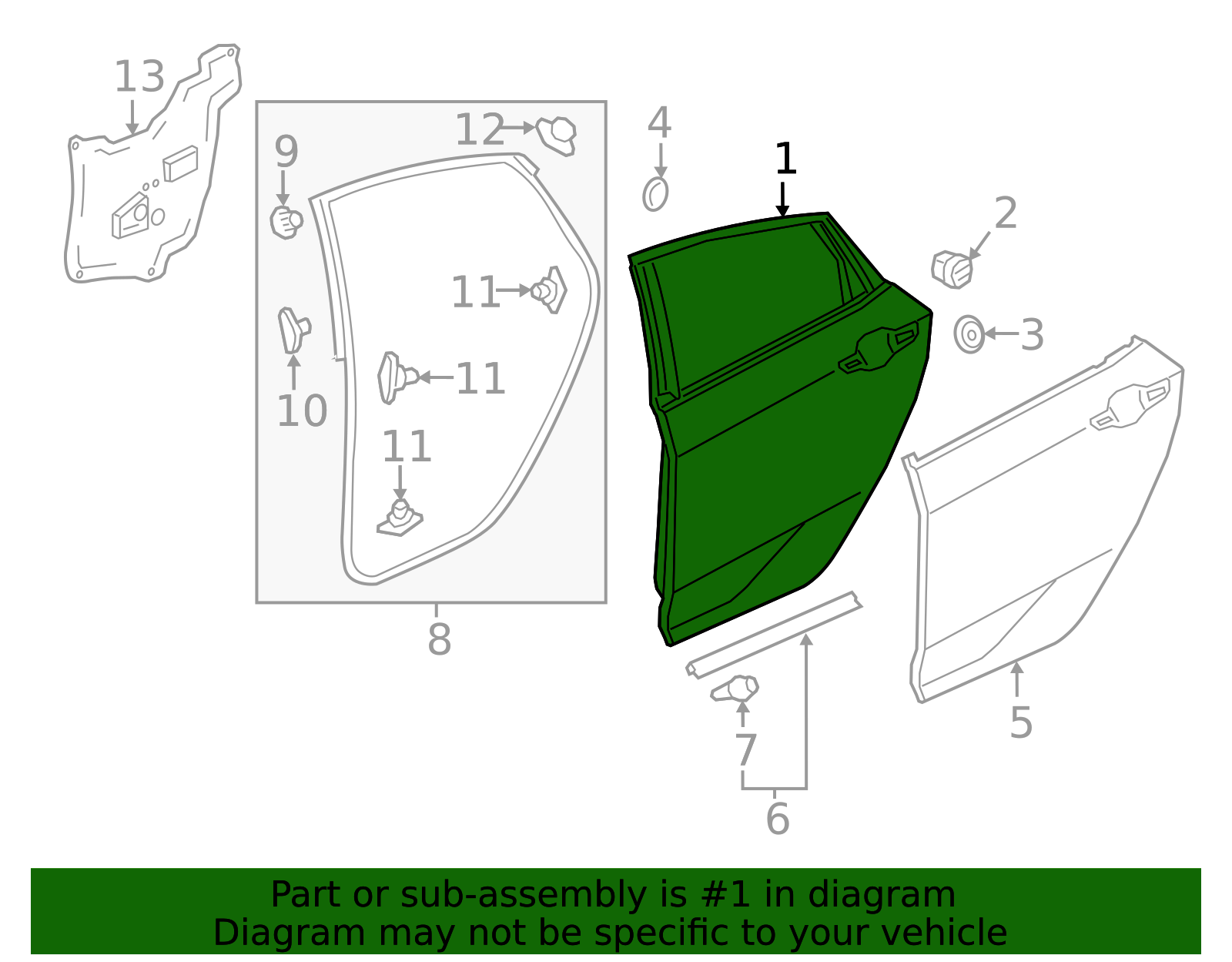 67510-TBA-A00ZZ - Door Shell 2016-2021 Honda Civic | Honda Parts Online