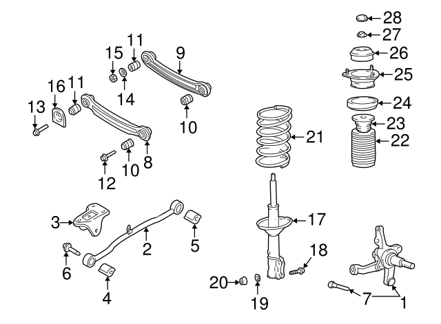 2003-2005 Hyundai Accent Lower Control Arm 55202-25103 | Hyundai ...