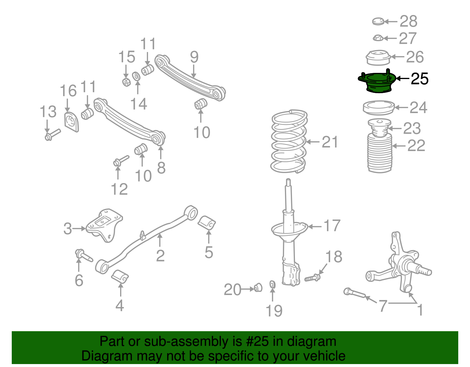 Hyundai - 55320-25000 - Upper Seat - 2000-2005 Hyundai Accent | OEM ...