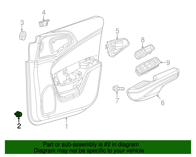 Door Trim Panel Fastener - 2011-2019 Mopar (6509673AA) | MOPAR Parts Depot
