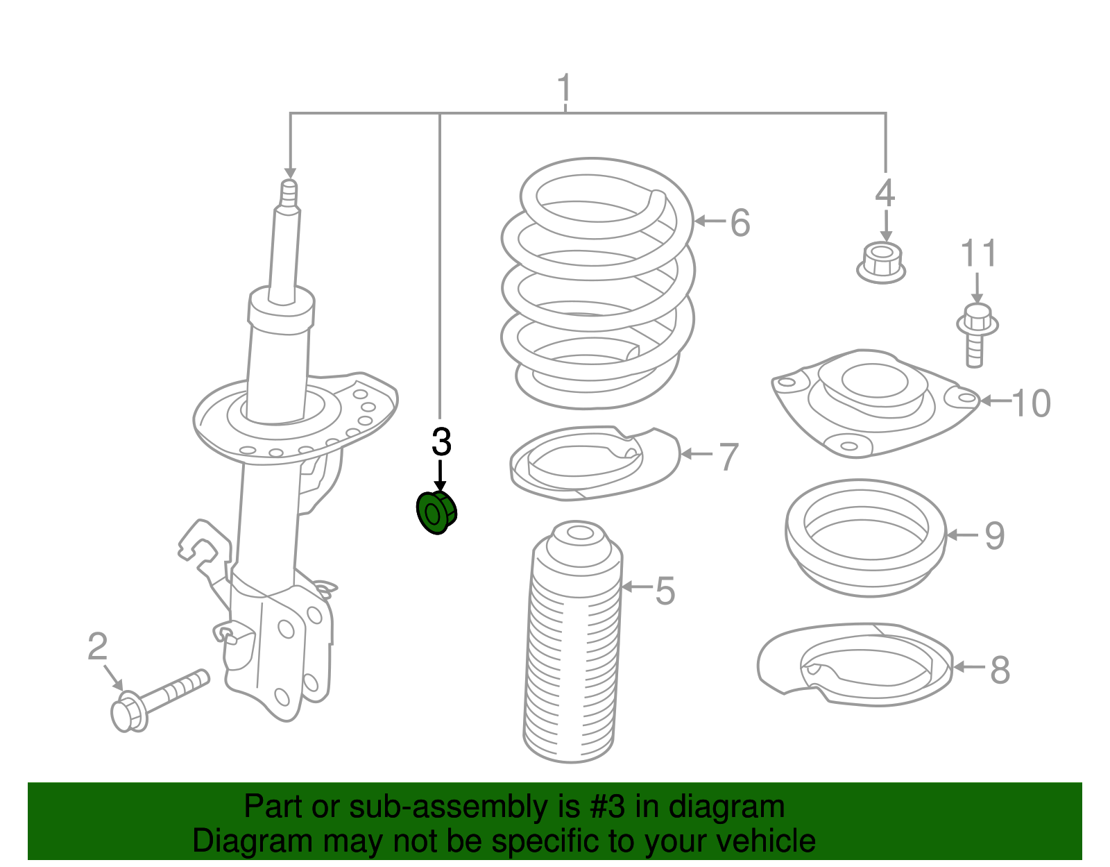 2007-2024 Nissan Suspension Nut (l32 Ze1 R52 R53 T32 T33 +more) 54588-JA060 | Nissan Parts Store