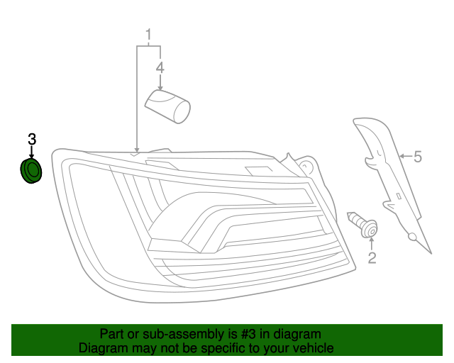 2009-2020 Audi Tail Lamp Assembly Grommet 8K9-805-673-C | Audi USA Parts
