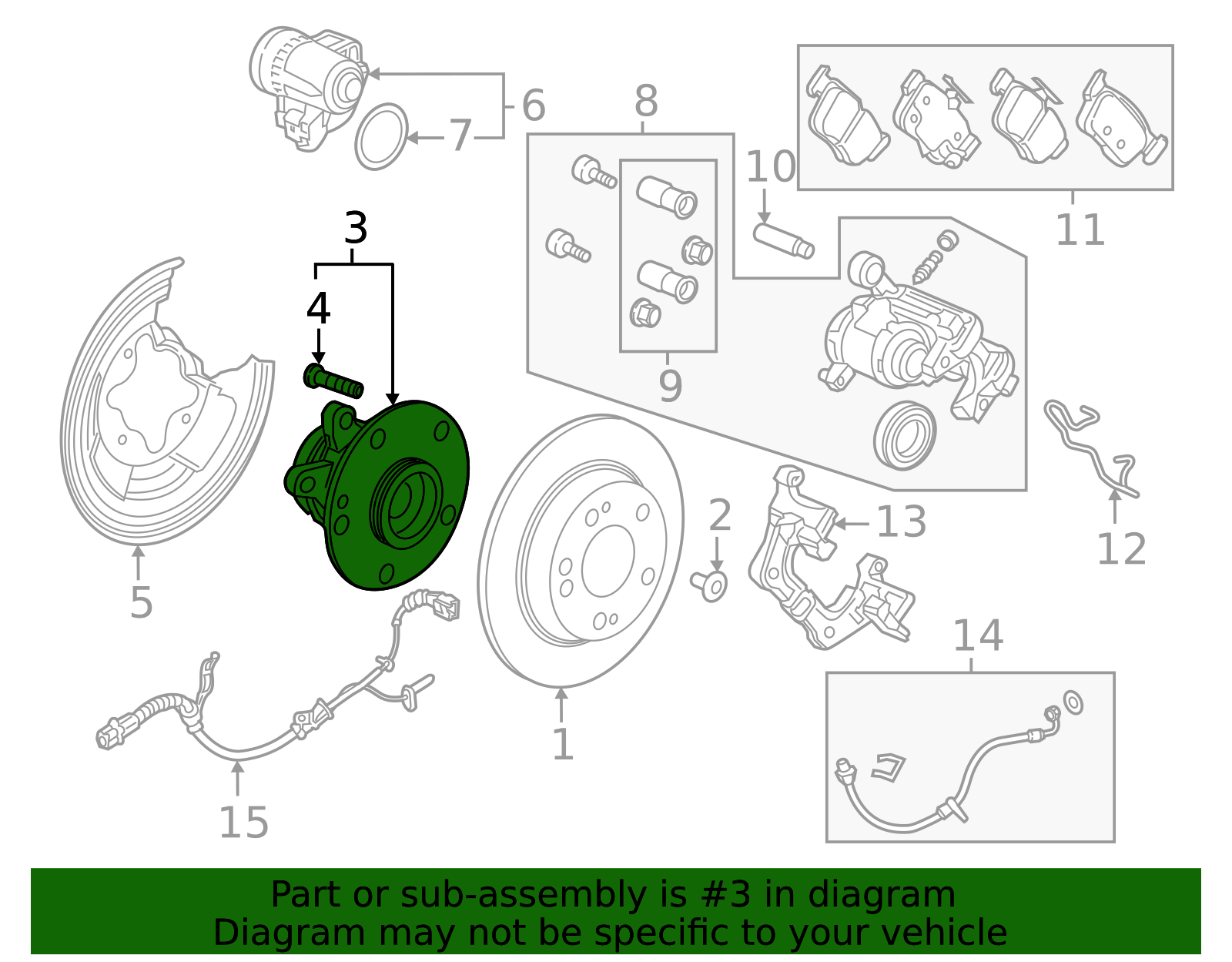 42200-T60-A01 - 2023-2025 Honda Civic - Hub Assembly | Genuine Honda Parts