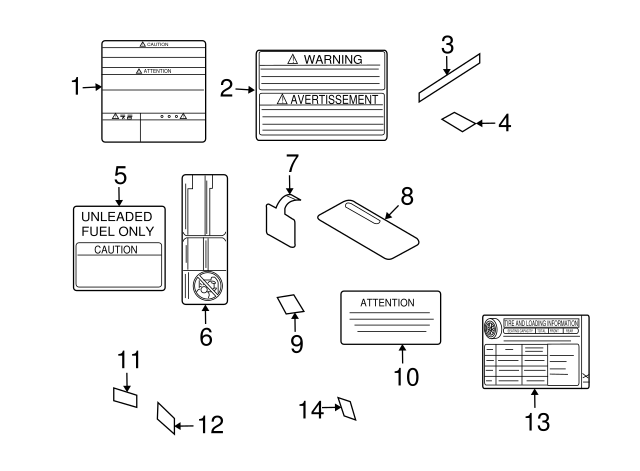 2008-2014 Subaru AC Label 73772FG010 | Subaru Parts For You