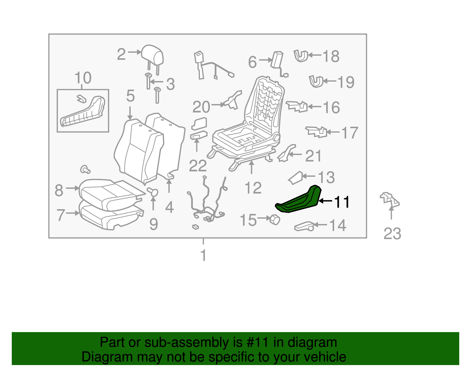 71812-0C110-C0 - High-Quality Seat Trim Panel for 2010-2013 Toyota ...