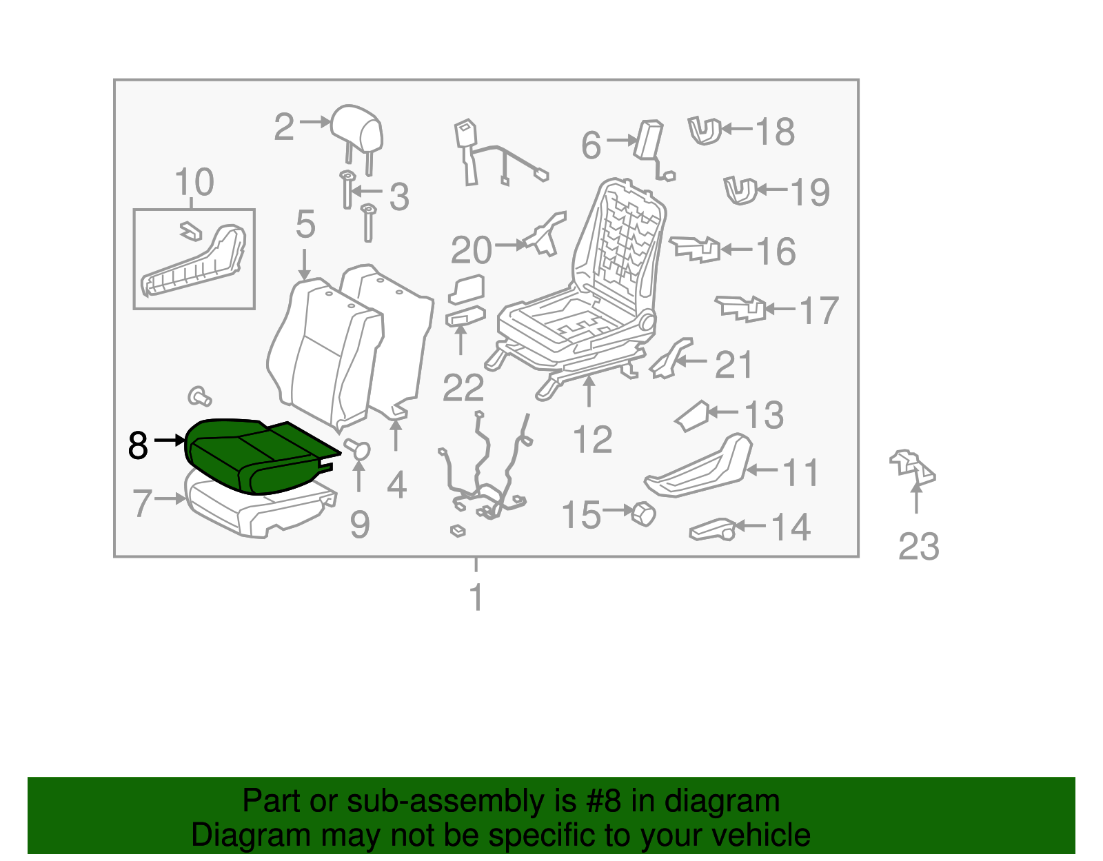 2007-2013 Toyota Tundra Cushion Cover 71072-0C280-E3 | Toyota Parts Center