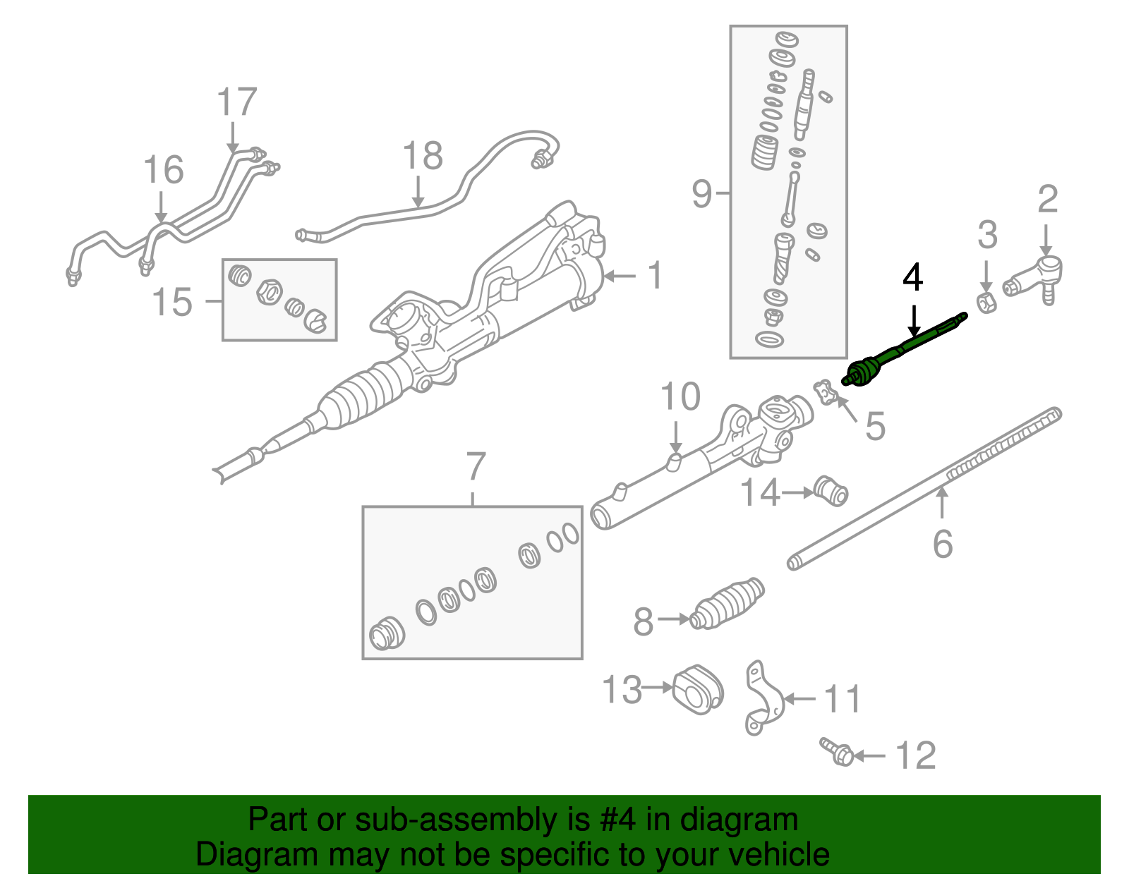 LC62-32-240B - 2000-2006 Mazda MPV - Inner Tie Rod | Mazda Part Direct