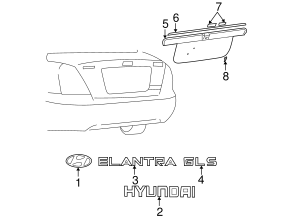 86315-2D000 - Nameplate - 2001-2002 Hyundai Elantra | OEM Parts Quick