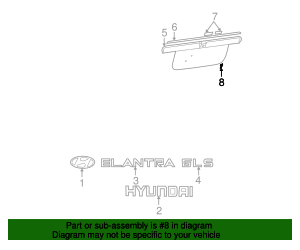 1995-2003 Hyundai License Mount 86941-34000 | OEM Parts Online