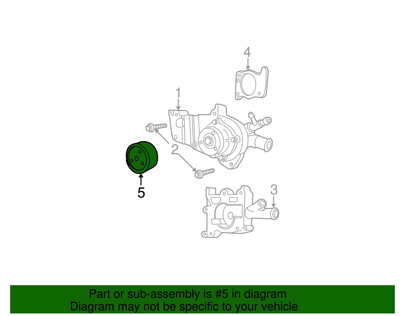 XS4Z-8509-AA - Engine Water Pump Pulley 1998-2004 Ford | Big 3 Auto Parts