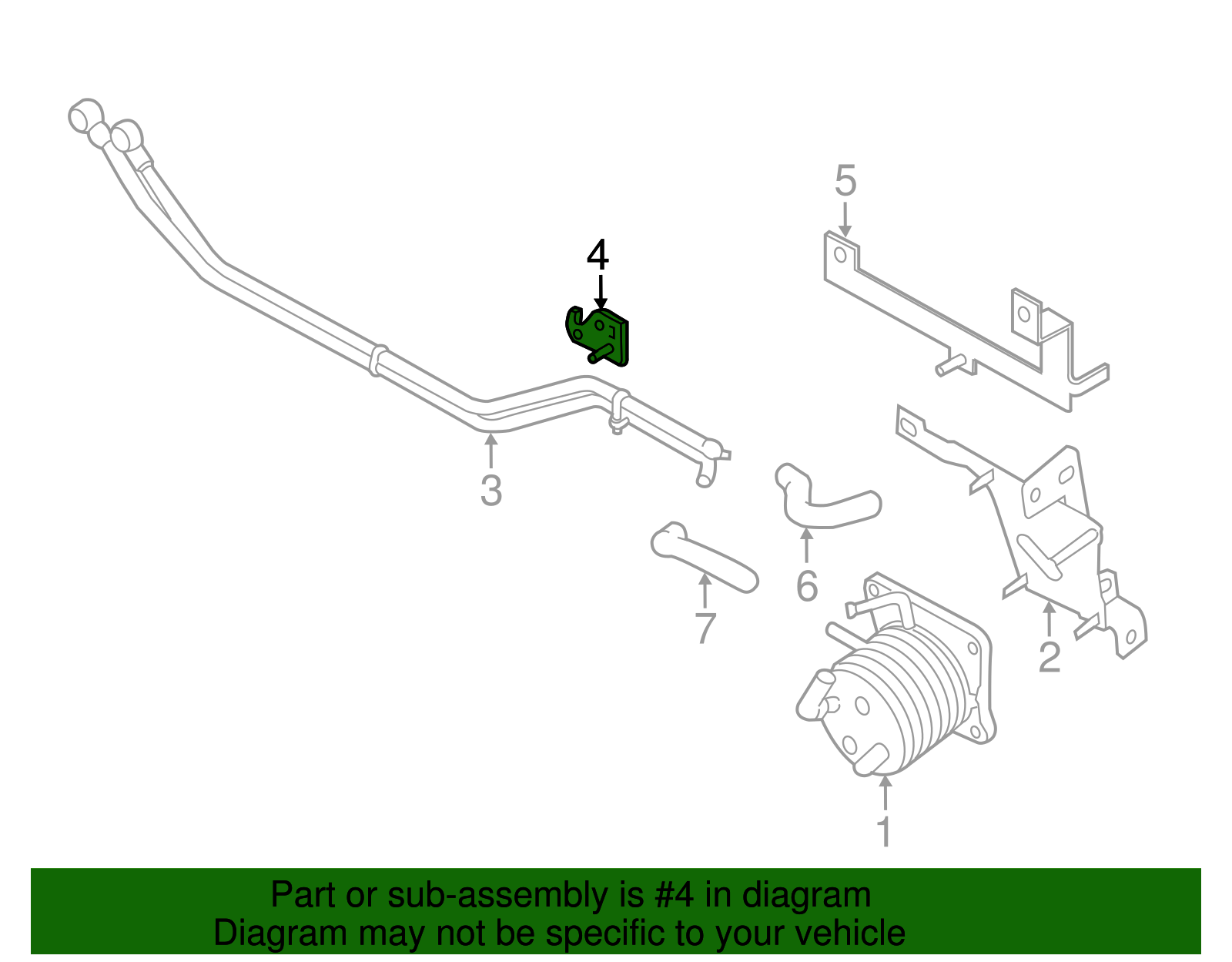 2012-2018 Infiniti Oil Cooler Tube Bracket 21644-JL00A | Faulkner ...